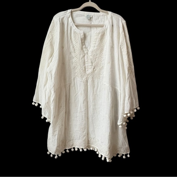 Sundance | Swim | Sundance Catalog Cream Cotton Embroidered Nikkia ...